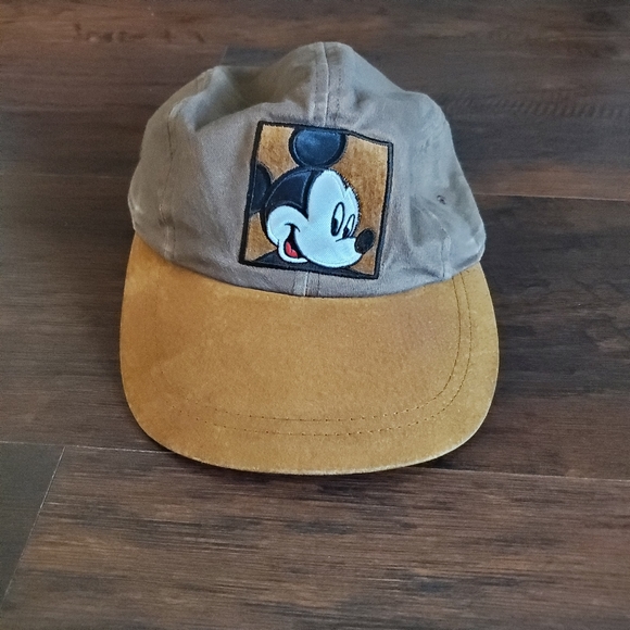 Disney | Accessories | Vintage Mickey Mouse Hat Brown And Tan | Poshmark